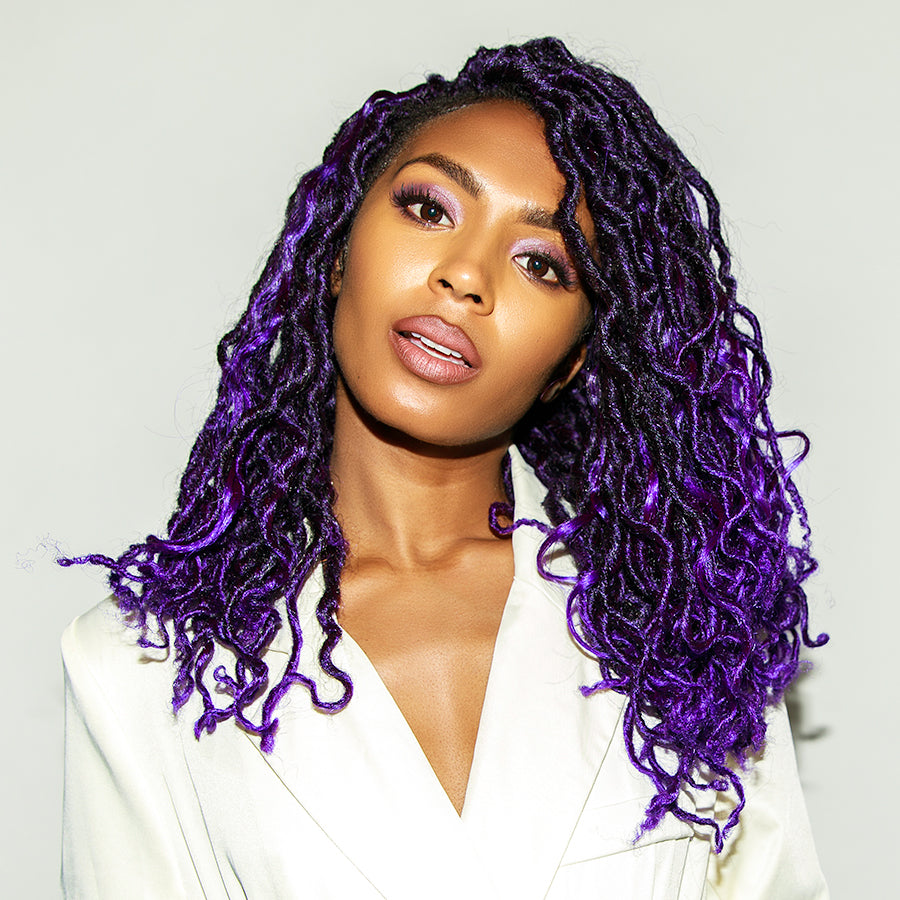 Purple Faux Locs