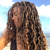 Boho Mermaid Locs in Choc/Bronde 22" | Crochet Loc & Wave Hybrid – Boho ...